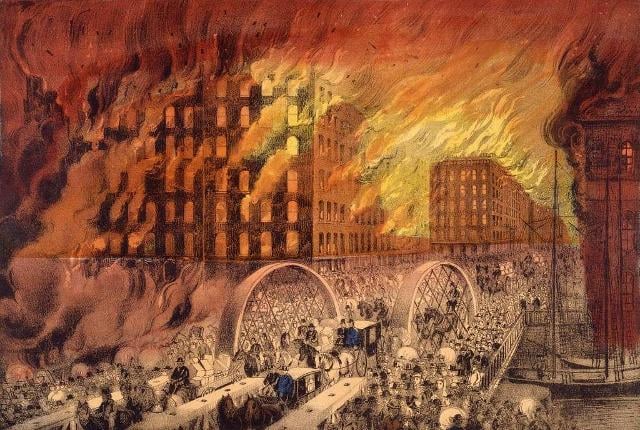 This Day in History on October 8: Great Chicago Fire Begins to Burn ...