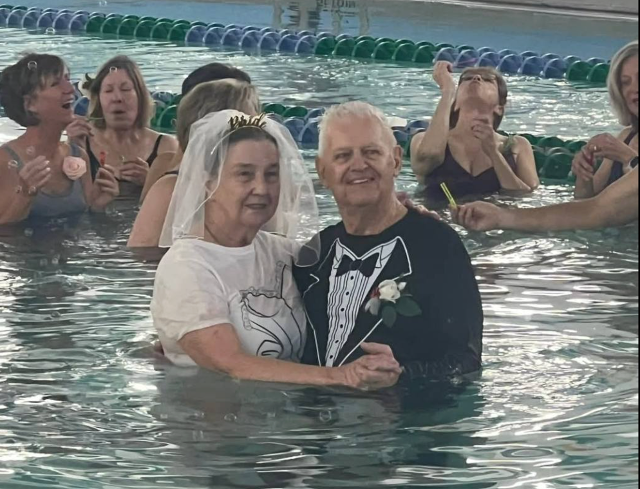 Relationship Blossoms To Marriage In Maryville YMCA Pool | RiverBender.com