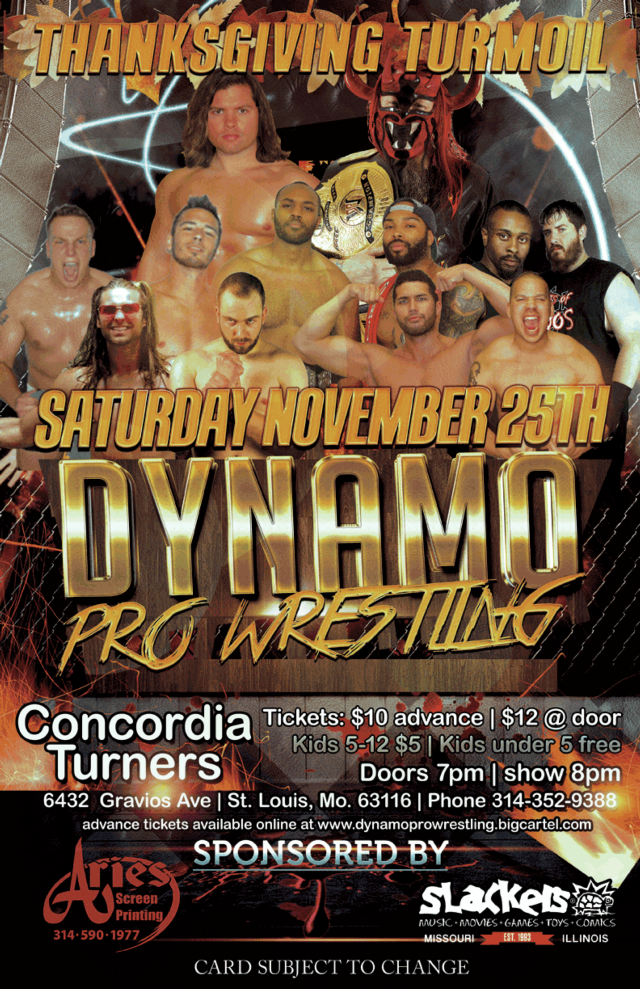 Dynamo Pro Wrestling brings "Thanksgiving Turmoil" to the Concordia ...