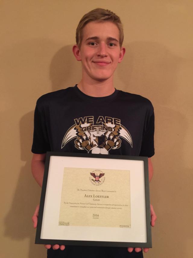 Washington "Alex" Loeffler receives Presidential Gold Service Award for ...