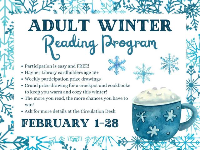 Hayner Library Adult Winter Reading Program Begins Feb. 1 | RiverBender.com
