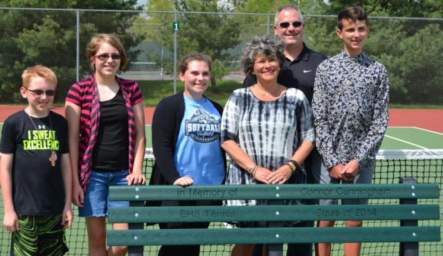 Cunningham family thankful for new bench placed in memory of their son ...