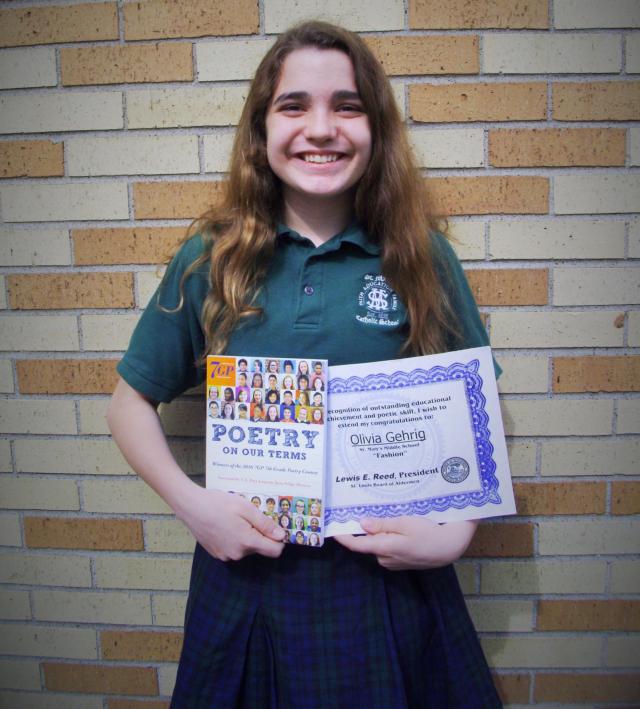 St. Mary Middle School's Olivia Gehrig's poem 'Fashion' hits the ...