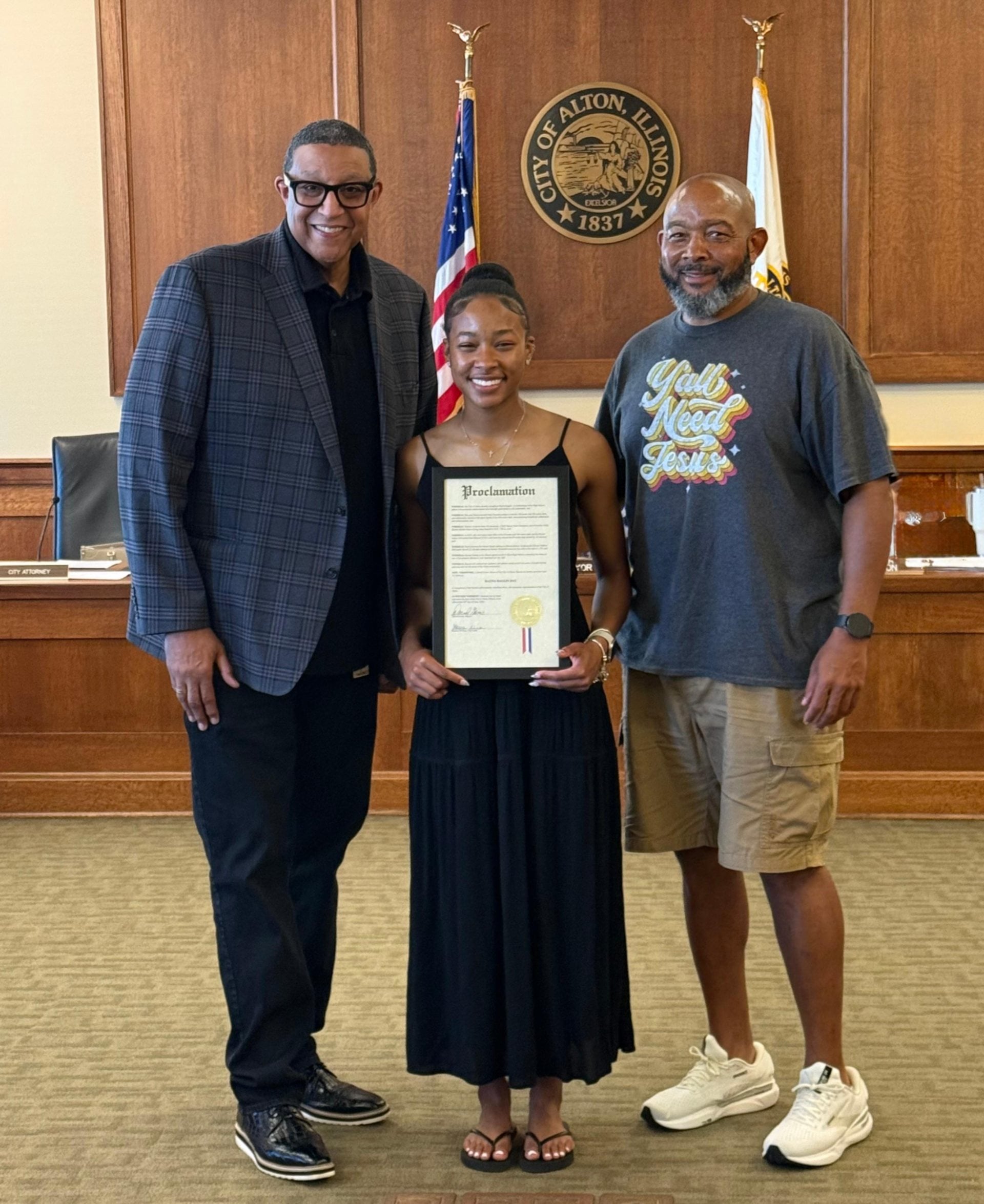 Alton Mayor Goins Honors Rayna Raglin for Historic State Titles ...