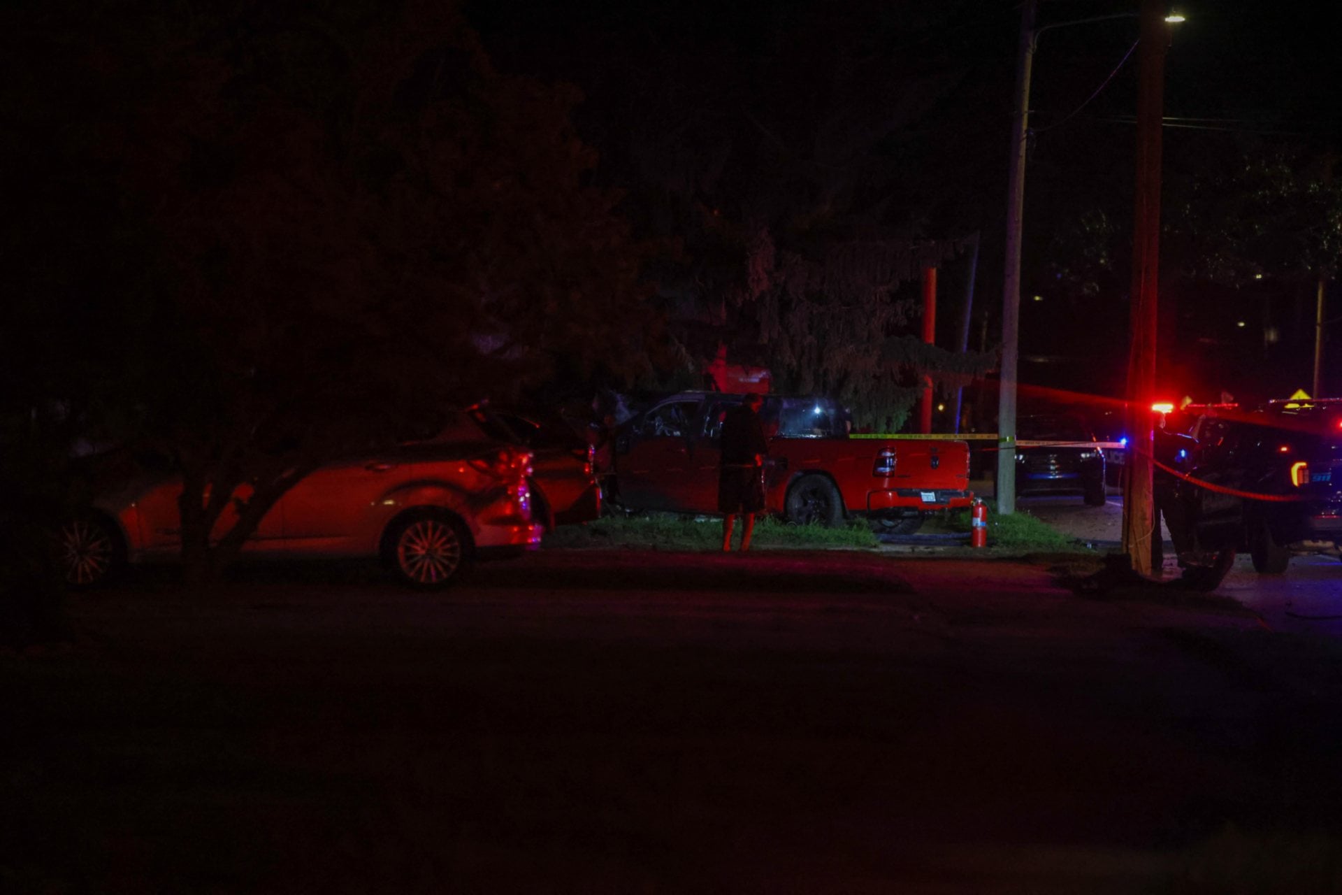 Truck Ends Up in Front Yard After Crashing Into Parked Cars ...