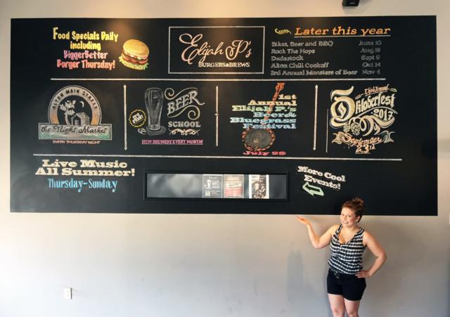 Elijah P's new board beautifully showcases upcoming events; specials ...