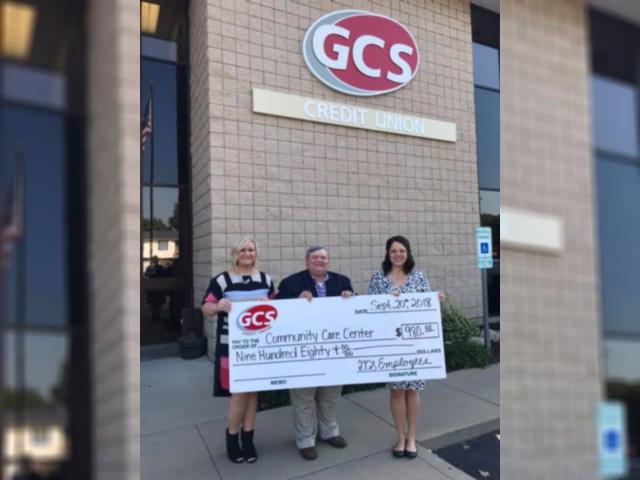 GCS Credit Union employees donate $980 to Community Care Center ...